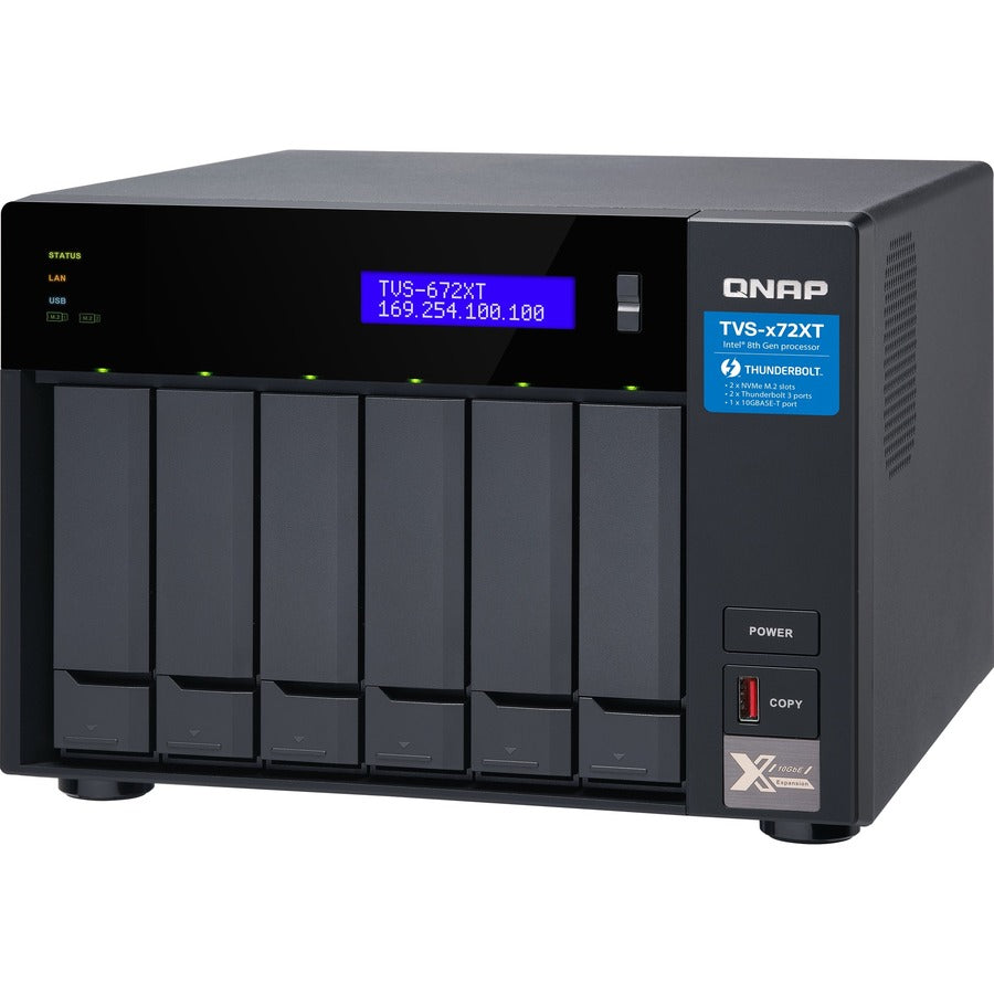 QNAP TVS-672XT-I3-8G SAN/NAS/DAS Storage System – Avendor
