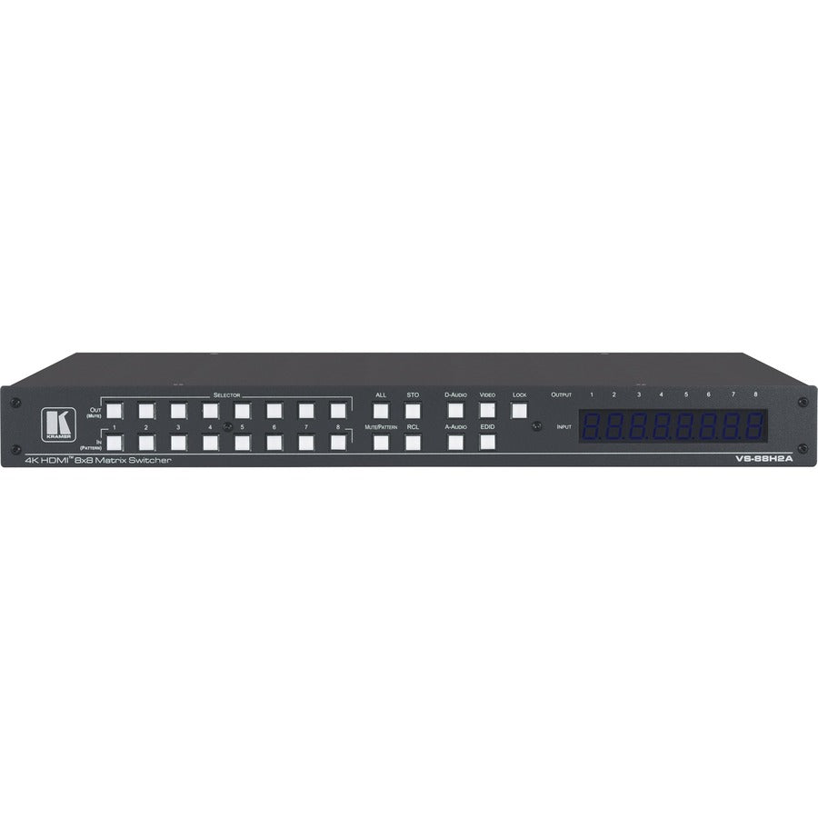 Kramer VS-88H2A 8x8 4K HDR HDCP 2.2 Matrix Switcher with Analog & Digi ...