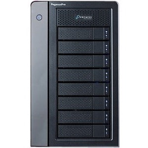 Promise PegasusPro R8 NAS/DAS Storage Tower 64TB 10GbE Thunderbolt 3 ...