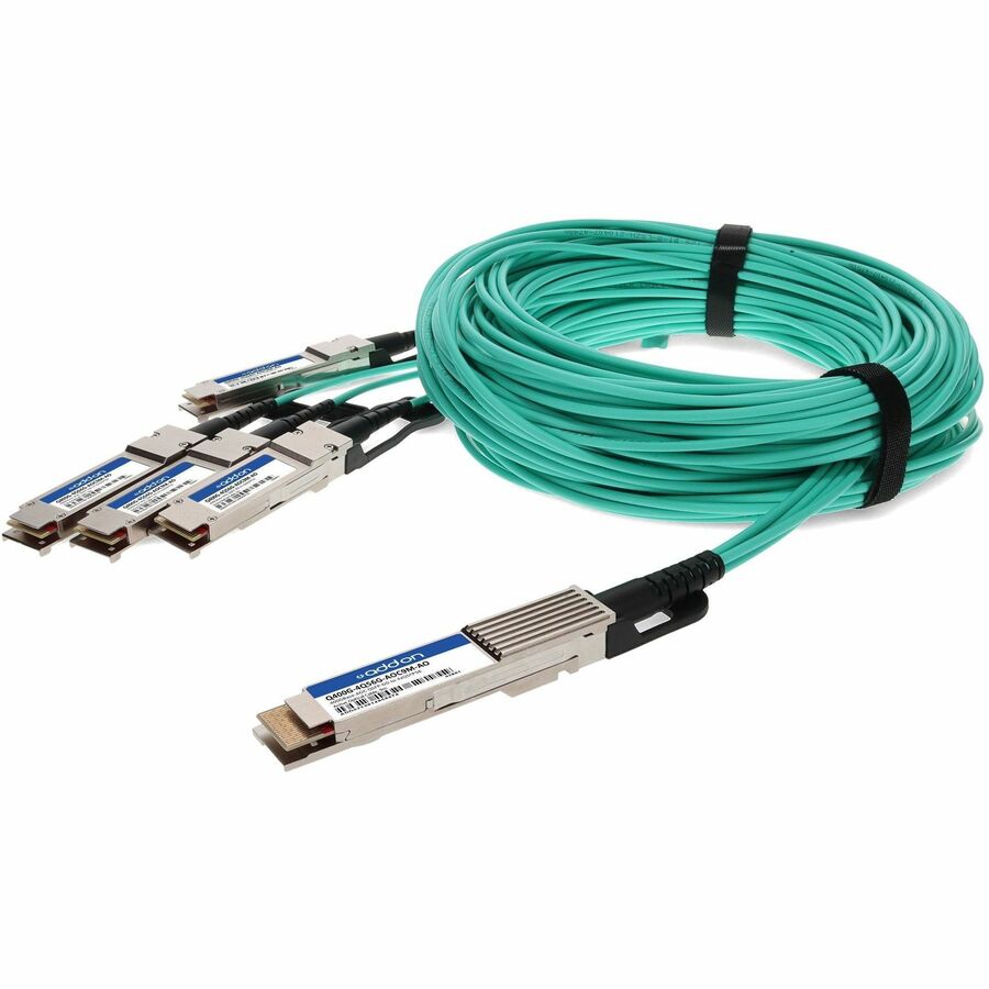 AddOn 400G QSFP-DD to 4xQSFP56 9m PAM4 AOC Cable – TAA & MSA – Avendor