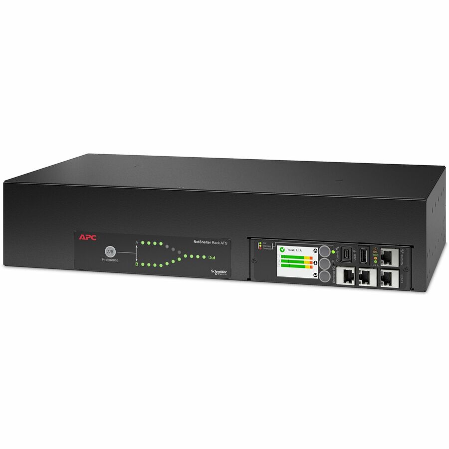 APC AP4453A Rack ATS 1U 120V 20A 10x 5-20R with NMC3 | Schneider ...