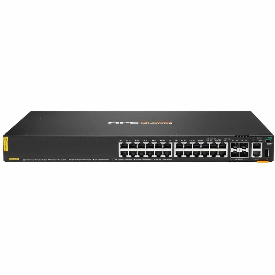 HPE Aruba CX 6200F 24-Port PoE+ Switch 370W JL725B#AKM | Layer 3 – Avendor