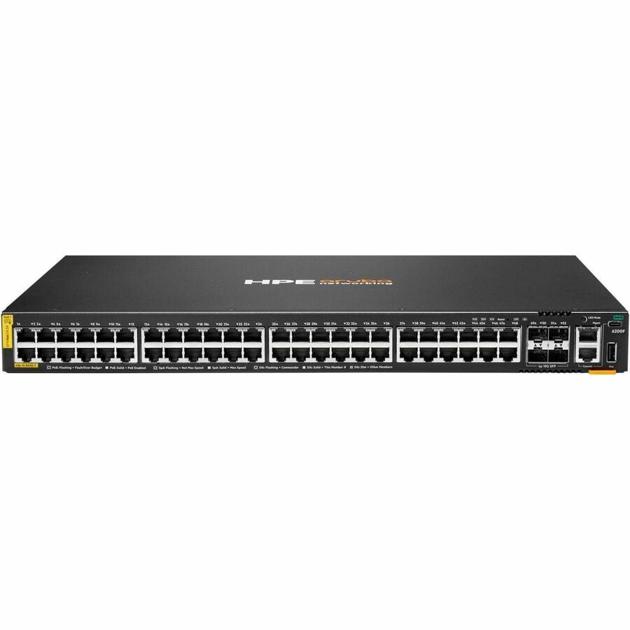 HPE Aruba CX 6200F 48G PoE+ 370W Switch with 4x SFP+ | JL727B#ARM – Avendor