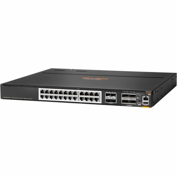 HPE Aruba CX 8100 24XT4XF4C Switch with 3 Fans & 2 AC PSU – 10/100GbE ...
