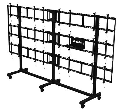 Peerless-AV SmartMount® Portable Video Wall Cart 4x3 Configuration for ...