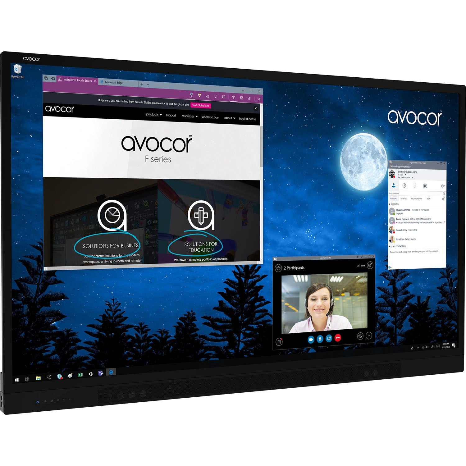 Avocor AVF-6550 65" 4K Interactive Touchscreen Display | F Series – Avendor